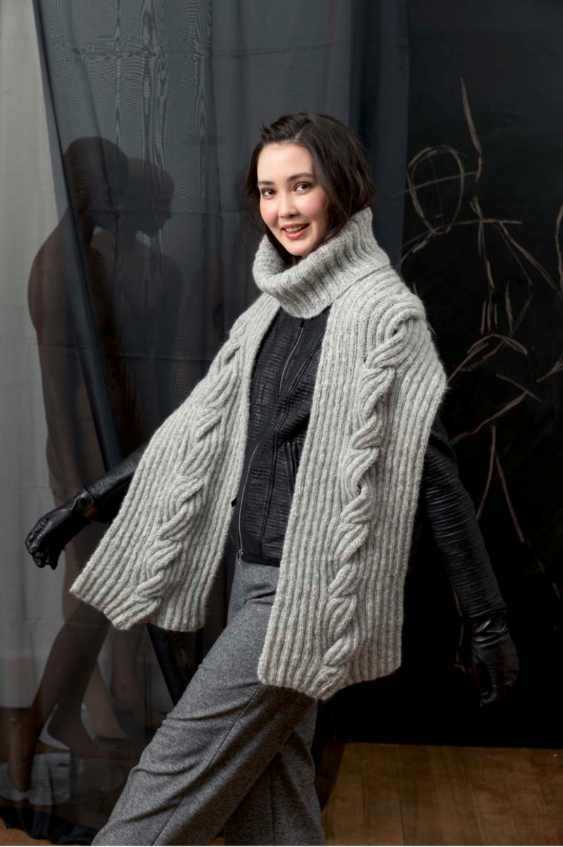 Cowl Shawl Knitting Kit | Lang Yarns Malou Light & Knitting Pattern (2 ...