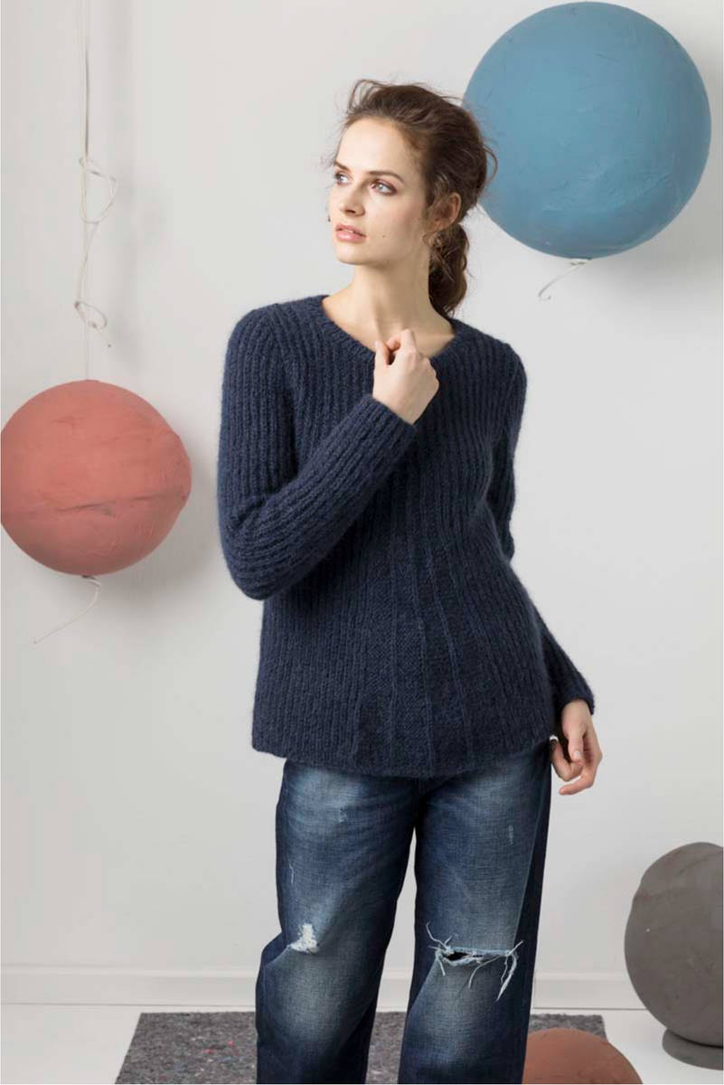 Brioche Pullover Knitting Kit | Lang Yarns Malou Light & Knitting Patt ...